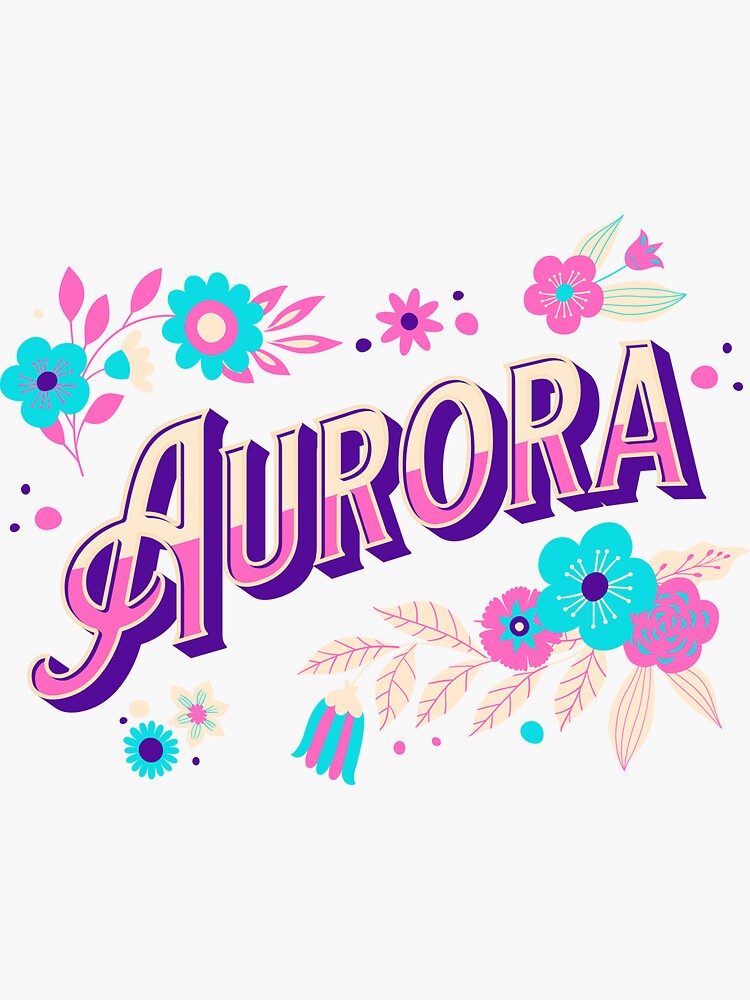 "Aurora Name" Sticker for Sale by Akantido | Redbubble