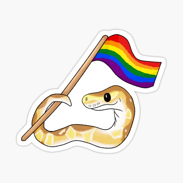 "Ball Python Pride! [Caramel Morph, Gay]" Sticker for Sale by Quirkball ...