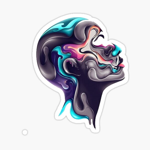"Human head design made with love " Sticker for Sale by URbeloved-art ...