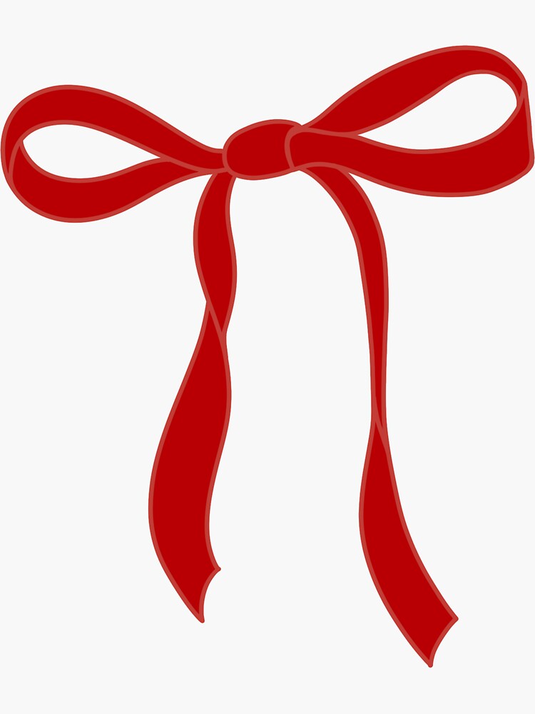 "Bow | Coquette | Red Bow | Bow Sticker | Sticker For Kindle" Sticker ...