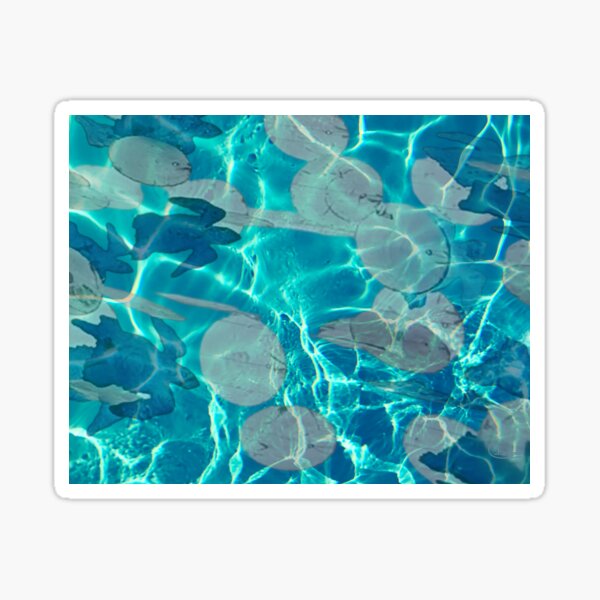 "Blue Swimming Sea Turtles" Sticker for Sale by CHENOARTWORKS | Redbubble