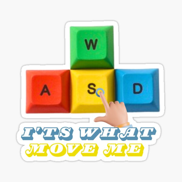 " wasd, Keyboard Symphony." Sticker for Sale by swiftbinaries | Redbubble