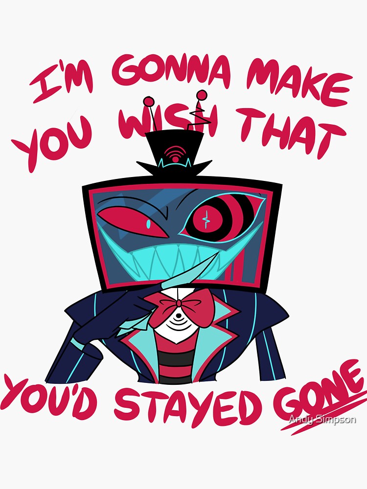"Vox - Stayed Gone | Hazbin Hotel" Sticker for Sale by DrogoDragon ...