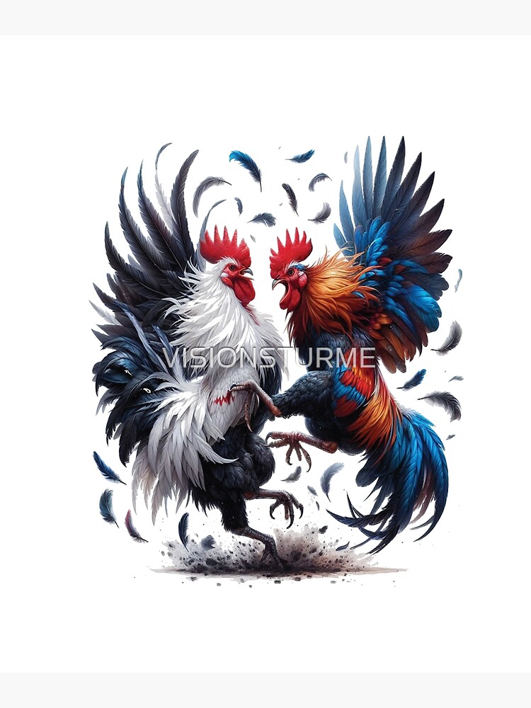 Póster con la obra «Peleas De Gallos Gallo Juego Aves Gallo De Pelea ...