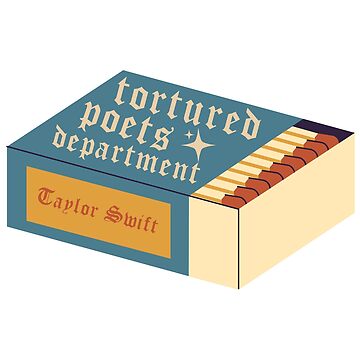 "Taylor Swift Tortured Poets Department Matchbox" Sticker for Sale by ...