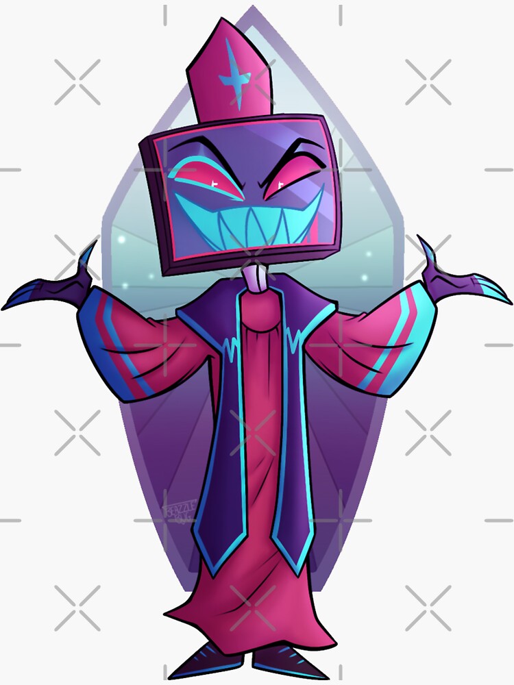 "Priest Vox-Hazbin Hotel" Sticker for Sale by Beazzlbug | Redbubble