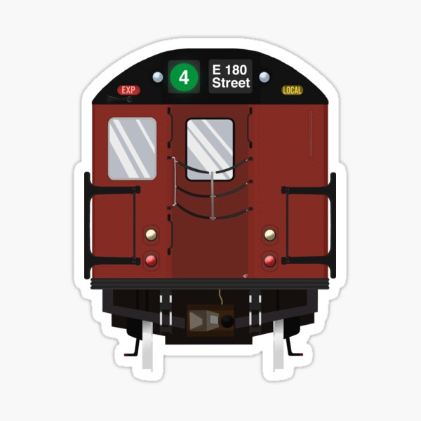 "New York City R33 Subway Car (4 Train)" Sticker for Sale by ESR-Shops ...