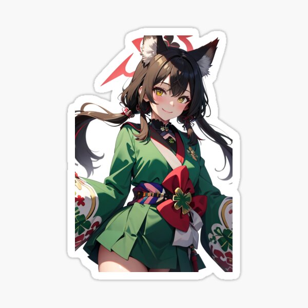 "Cute Anime Girl, Kosaka Wakamo - Blue Archive" Sticker for Sale by ...