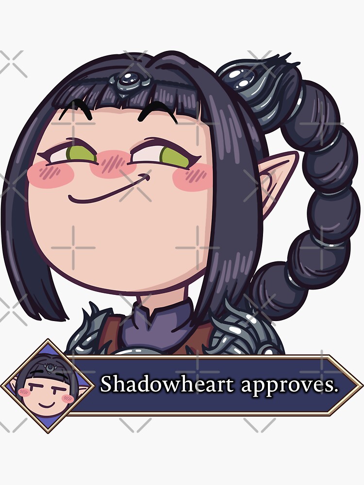 "Shadowheart Approves" Sticker for Sale by souzouinc | Redbubble