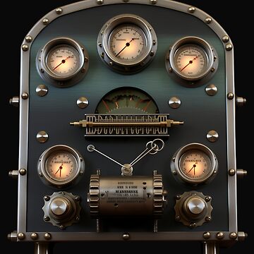 "Mysterious Steampunk VU Meter" Sticker by Pflugart | Redbubble