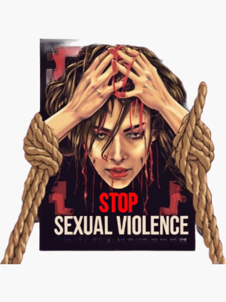 " Enslaved woman with text 'Stop Sexual Violence'" Sticker for Sale by ...