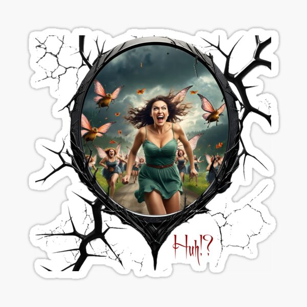 "Huh!?" Sticker for Sale by FatCatStudios | Redbubble