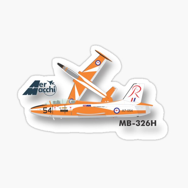 "Aermacchi MB-326H Royal Australian Air Force Roulettes" Sticker for ...