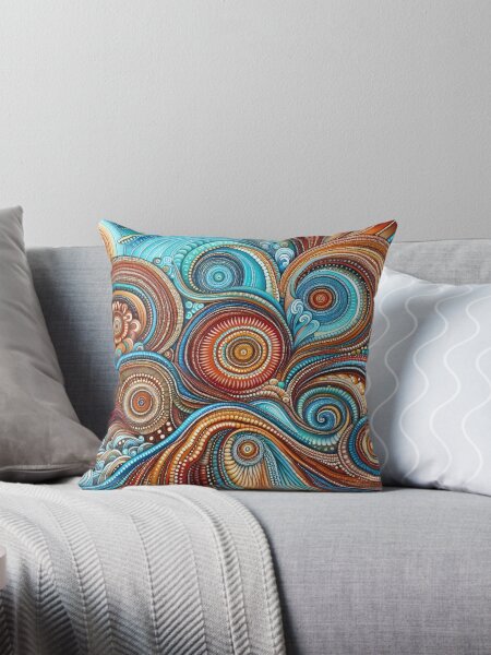 "Abstract waves. Dot painting pattern. Aboriginal Australian art ...