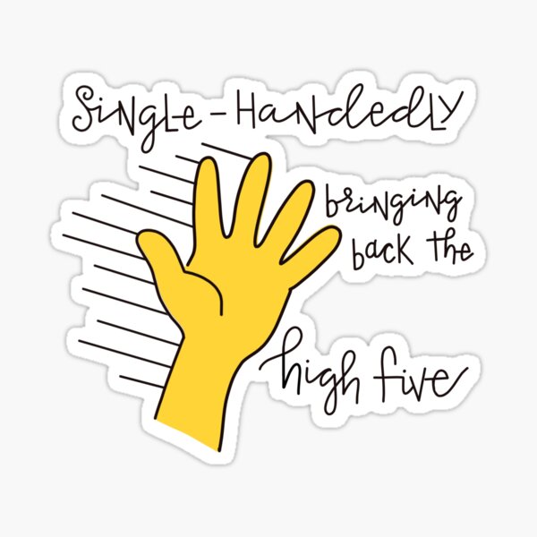 "High Five" Sticker for Sale by Jen Cloes Designs | Redbubble