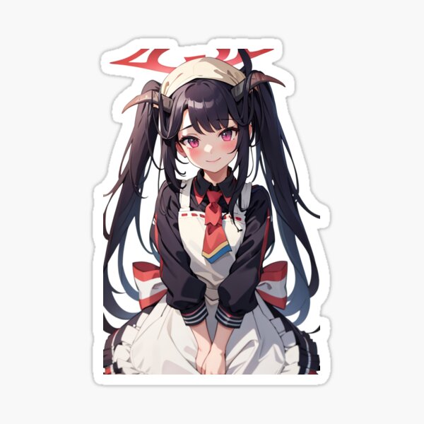 "Cute Anime Girl, Aikiyo Fuuka - Blue Archive" Sticker for Sale by ...