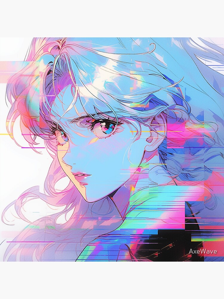 "Glitch Girl" Sticker for Sale by AxeWave | Redbubble