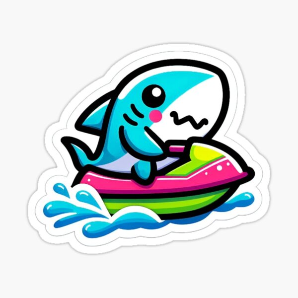 "Shark sticker" Sticker for Sale by ErikFQ | Redbubble
