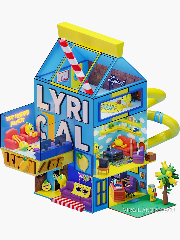 ""Lyrical Lemonade HQ"" Sticker for Sale by KIDDOW | Redbubble