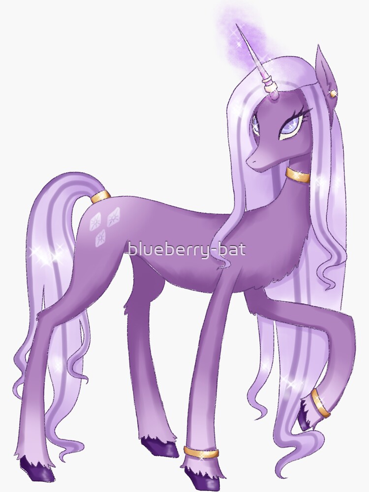 "(REDESIGN) rarity fanart" Sticker for Sale by blueberry-bat | Redbubble