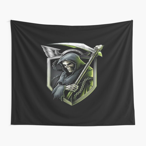 "Grim Reaper Shield" Tapestry for Sale by leen12 | Redbubble