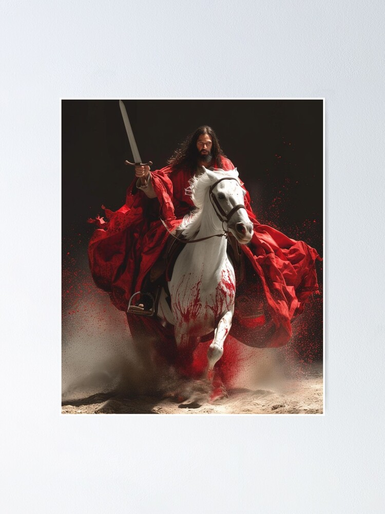 "Majestic Jesus on White Steed" Poster for Sale by christiantkd | Redbubble