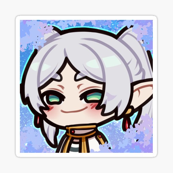 "Frieren smug face" Sticker for Sale by NaniMitsu | Redbubble