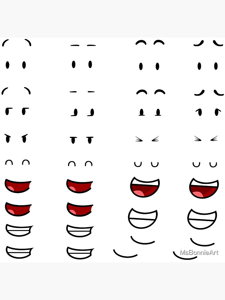 "BFDI Face Assets Pack (Advanced)" Poster for Sale by MsBonnie | Redbubble