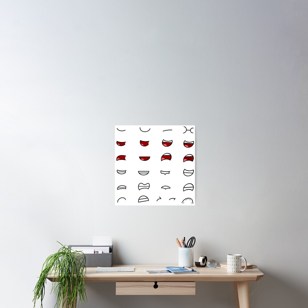 "BFDI Mouth Assets Pack" Art Print for Sale by MsBonnie | Redbubble