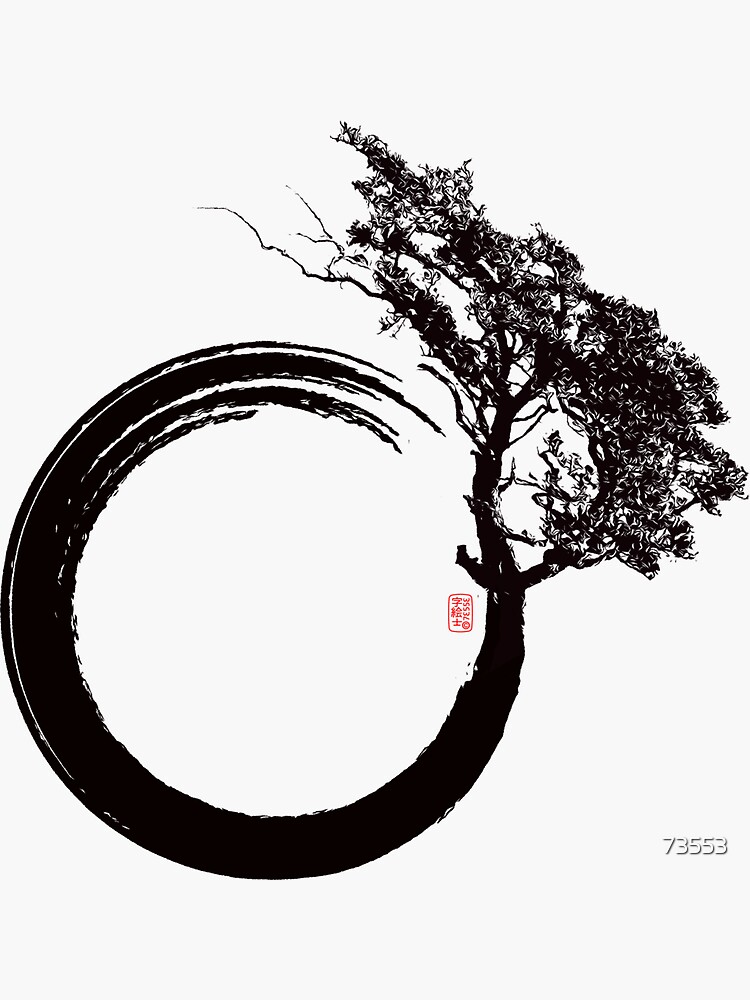 "Enso Tree" Sticker for Sale by 73553 | Redbubble
