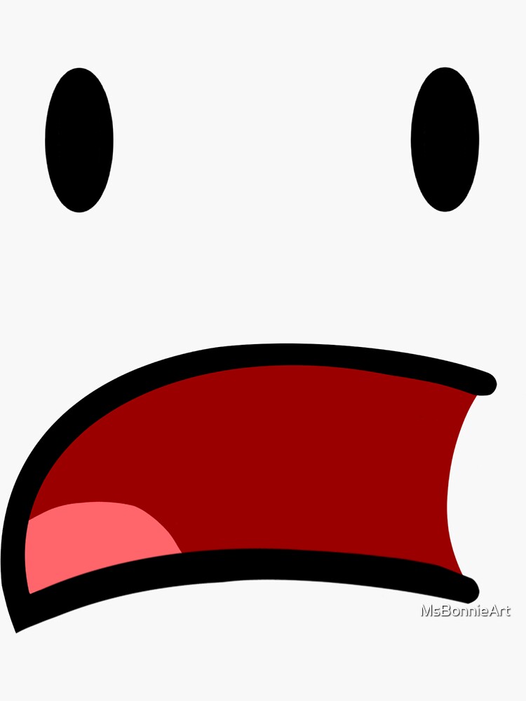 "BFDI Frowny Face" Sticker for Sale by MsBonnie | Redbubble
