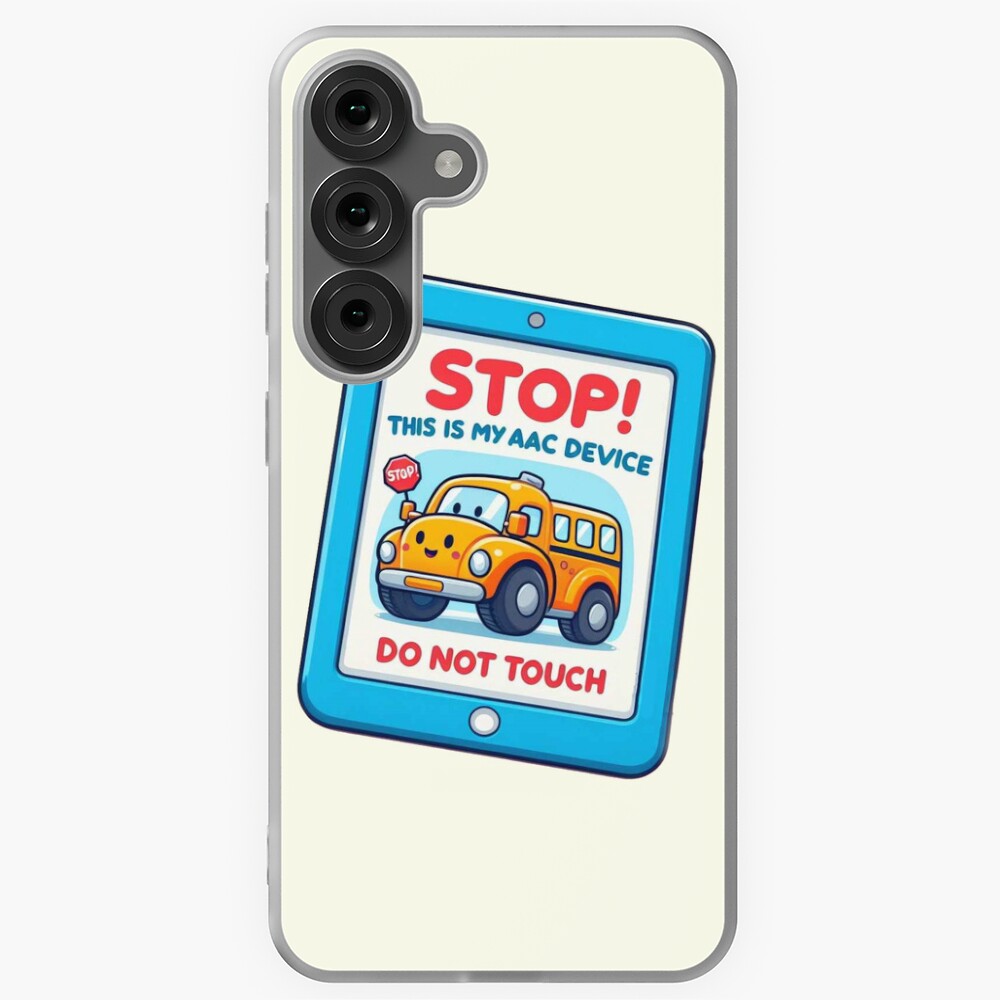 "Stop! Don't touch my AAC device" Sticker for Sale by Vkinsify | Redbubble