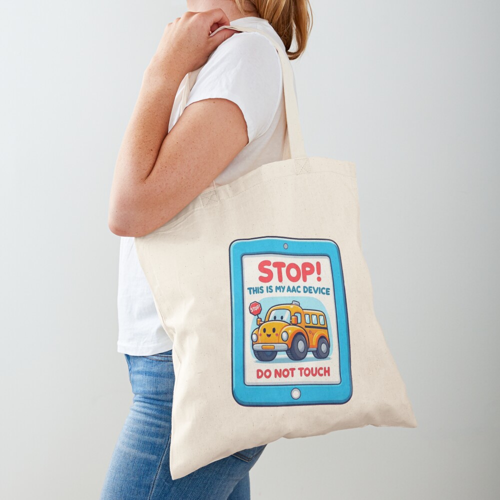 "Stop! Don't touch my AAC device" Sticker for Sale by Vkinsify | Redbubble
