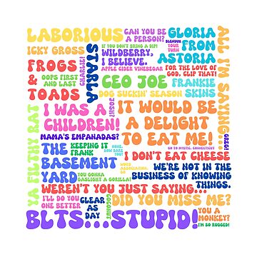 "The Basement Yard Podcast - Funky Quotes Multicolor" Sticker for Sale ...