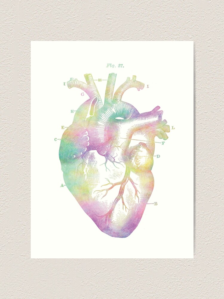"Ancient Heart Drawing - Type B" Art Print by Obtineo | Redbubble