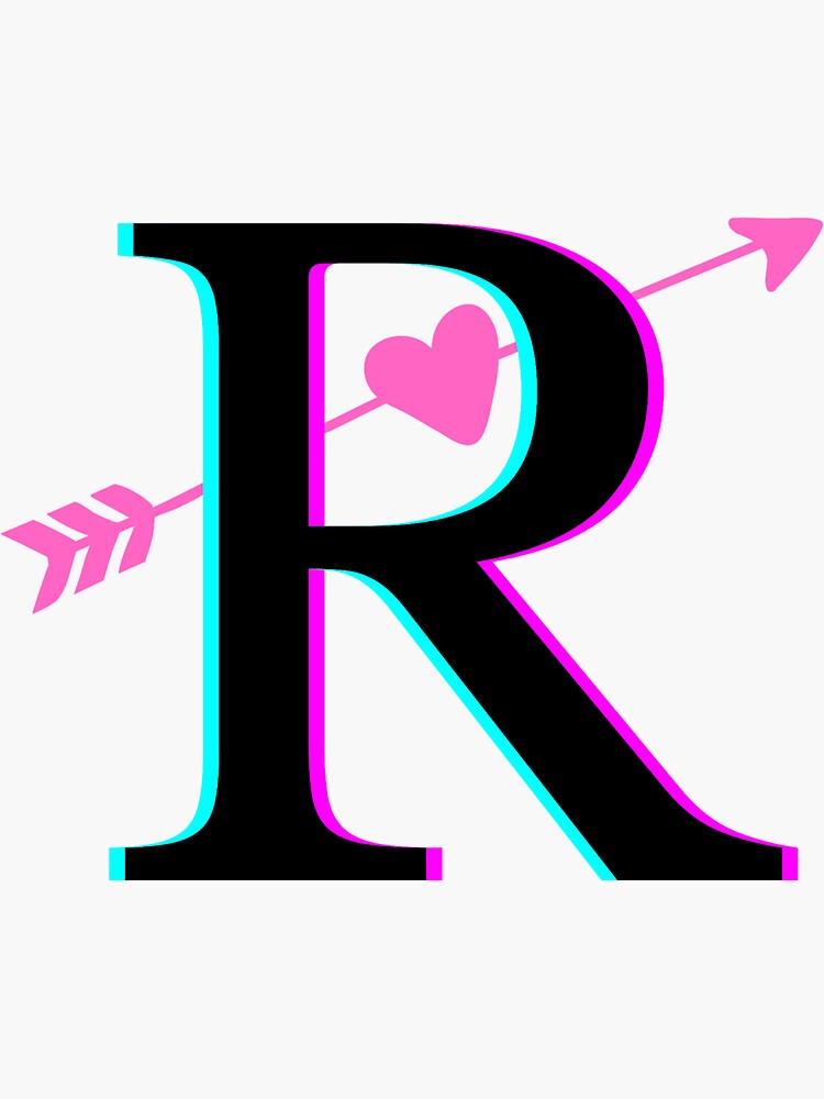 "Letter R love Sticker" Sticker for Sale by Lcsticker | Redbubble