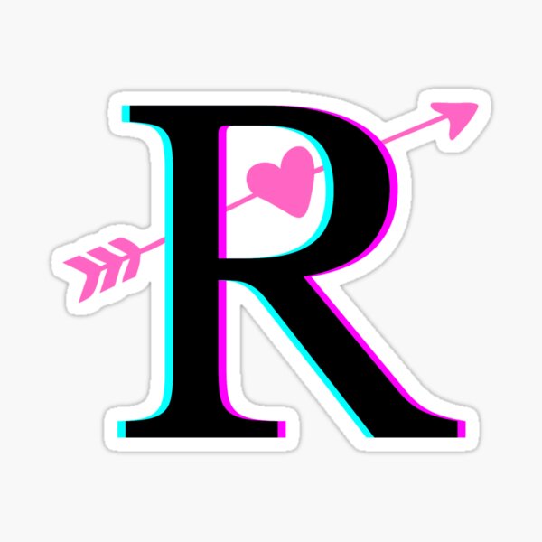 "Letter R love Sticker" Sticker for Sale by Lcsticker | Redbubble