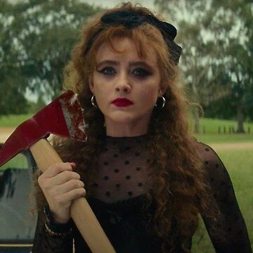 "Lisa Frankenstein with axe" Sticker for Sale by HerbalBlue | Redbubble