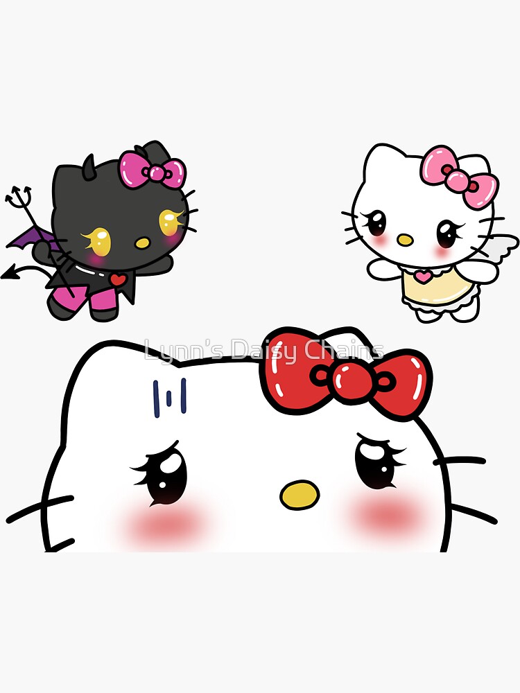 "Angel vs Devil Hello Kitty" Sticker for Sale by Alyssa Slusher | Redbubble
