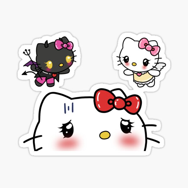"Angel vs Devil Hello Kitty" Sticker for Sale by Alyssa Slusher | Redbubble