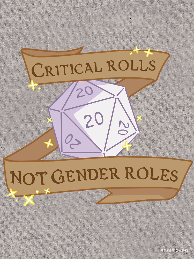 "critical rolls not gender roles" Lightweight Hoodie for Sale by ...