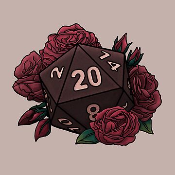 "Rose D20 - Red Variant - Tabletop Gaming Dice" Sticker for Sale by ...