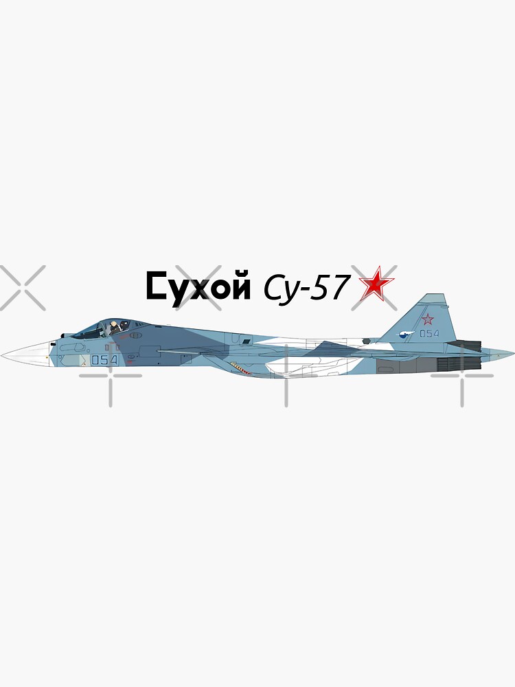 "Sukhoi Su-57 Felon" Sticker by ALaChasseBordel | Redbubble