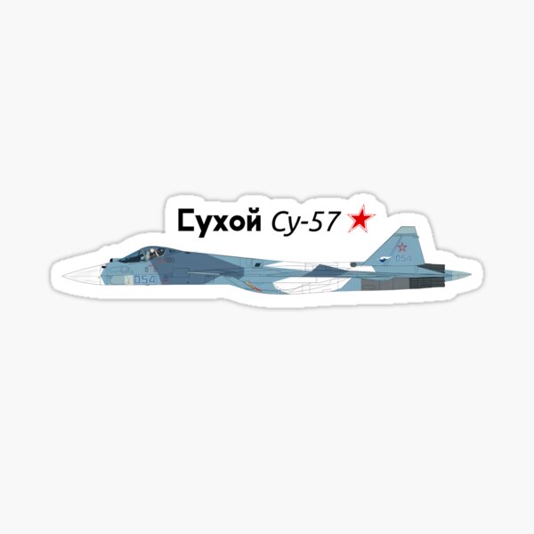 "Sukhoi Su-57 Felon" Sticker by ALaChasseBordel | Redbubble