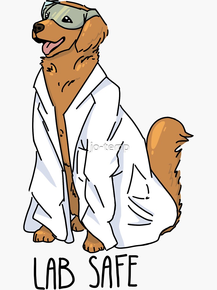 "Lab safe" Sticker for Sale by jo-temp | Redbubble