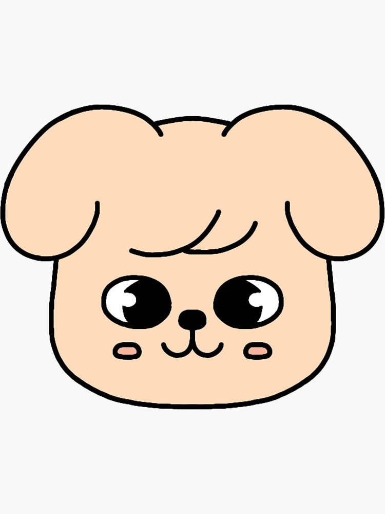 "Stray Kids - Skzoo PuppyM Head [COLORED OUTLINE]" Sticker for Sale by ...