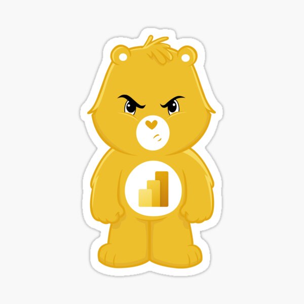 Sticker for Sale mit "Power BI-Bär" von carebear4hire | Redbubble