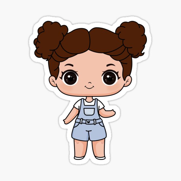"Cute and Fun Girl" Sticker for Sale by AnaLuzdesign | Redbubble