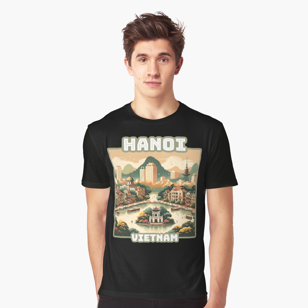 "Retro vintage Hanoi Vietnam Skyline " Sticker for Sale by Unitepeople ...