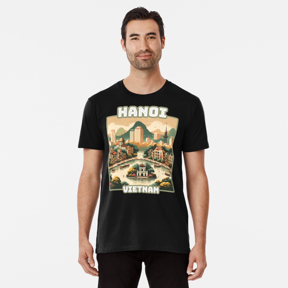 "Retro vintage Hanoi Vietnam Skyline " Sticker for Sale by Unitepeople ...